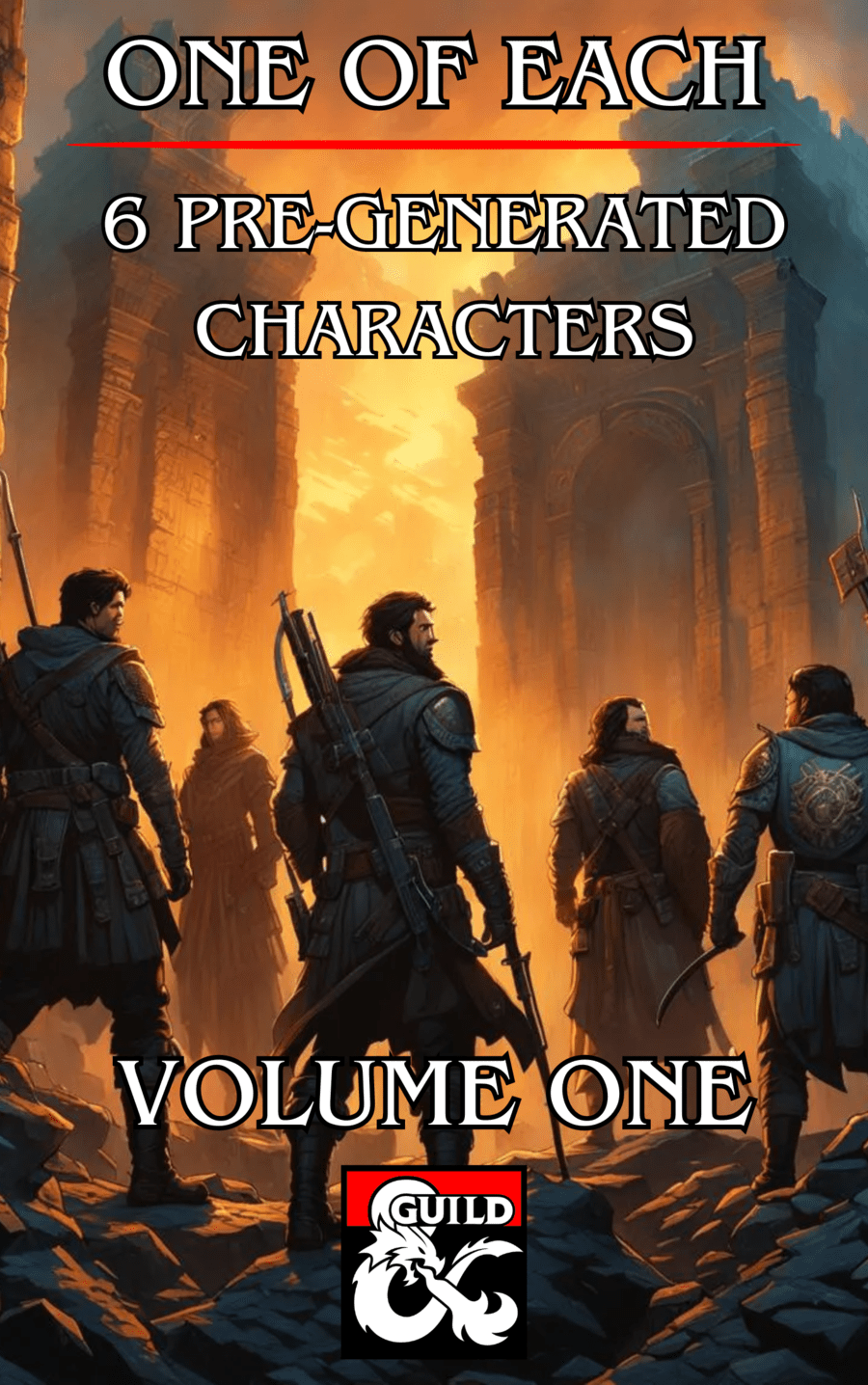 One of Each | Pre-Generated Characters, Vol. 1 - Dungeon Masters Guild ...