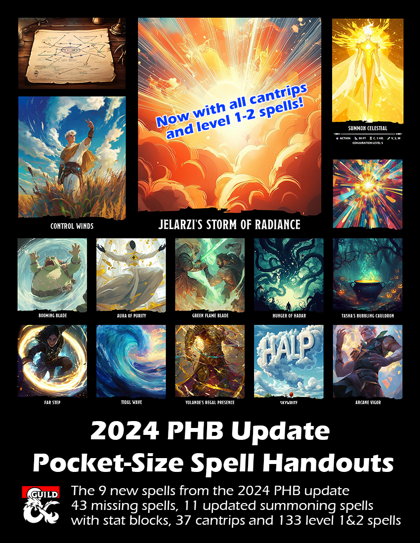 New and [some] Missing 2024 PHB Spells - Dungeon Masters Guild ...