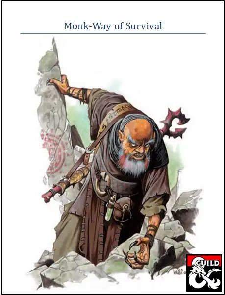 Monk-Way of Survival - Dungeon Masters Guild | DriveThruRPG
