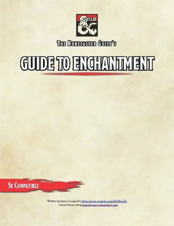 The Runecaster Guild's Guide to Enchantment - Dungeon Masters Guild ...
