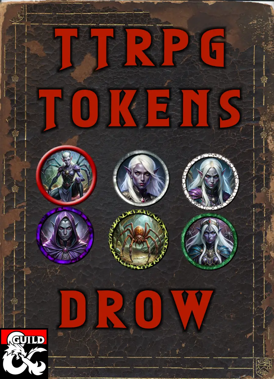 TTRPG Tokens- Drow - Dungeon Masters Guild | DriveThruRPG