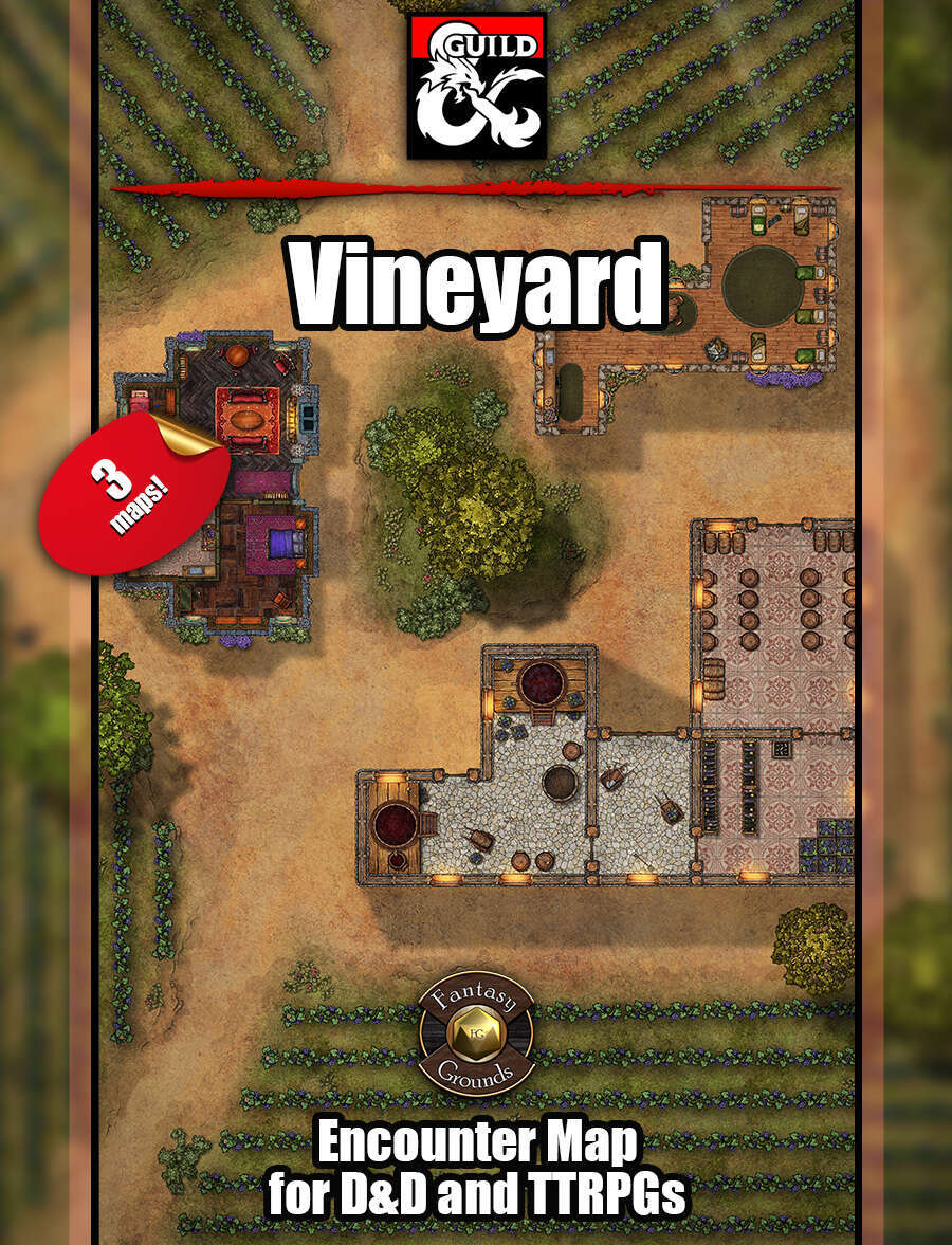 Vineyard - winery map pack w/Fantasy Grounds support - TTRPG Map ...