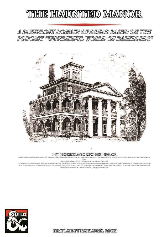 The Haunted Manor: A Ravenloft Domain of Dread - Dungeon Masters Guild | DriveThruRPG