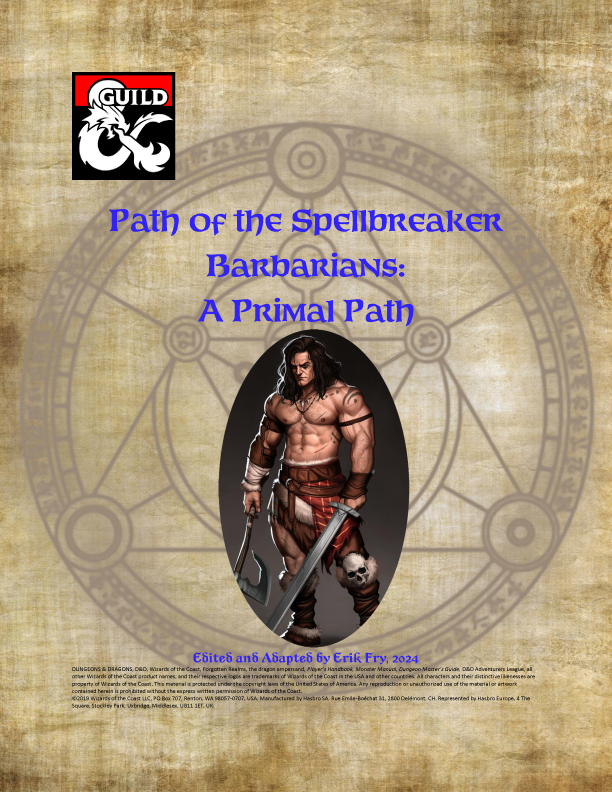 Path of the Spellbreaker Barbarian - Dungeon Masters Guild | DriveThruRPG