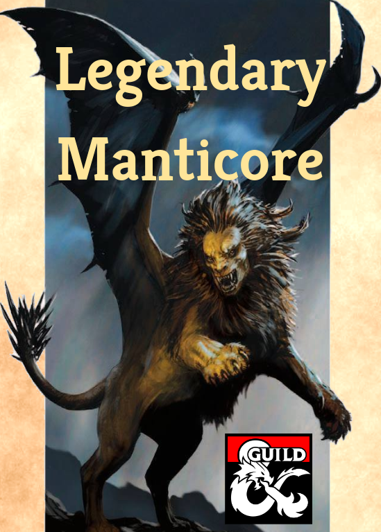 Legendary Manticore - Dungeon Masters Guild | DriveThruRPG