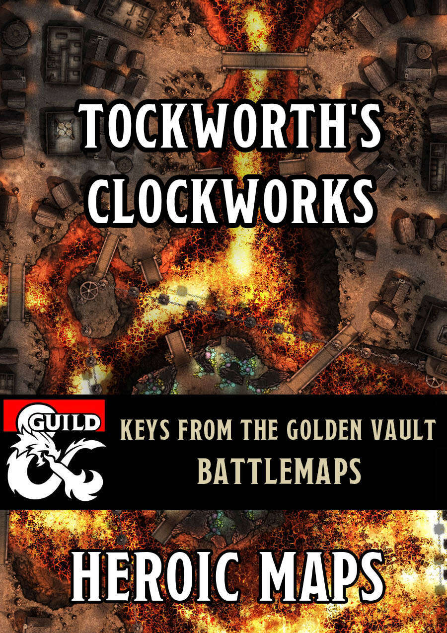 Keys from the Golden Vault: Tockworth's Clockworks Battlemaps - Dungeon Masters Guild | DriveThruRPG