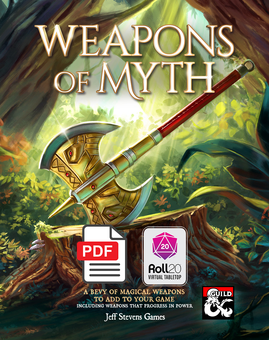 Weapons of Myth | PDF + Roll20 Compendium [BUNDLE] - Dungeon Masters Guild | DriveThruRPG