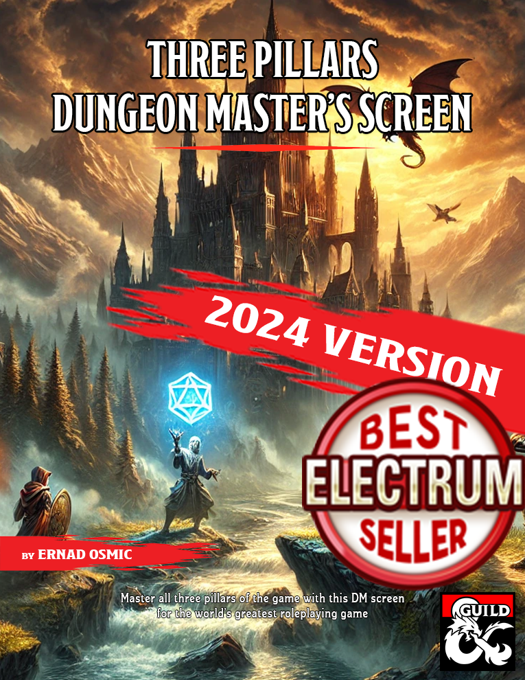 Three Pillars DM Screen 2024 - Dungeon Masters Guild | DriveThruRPG