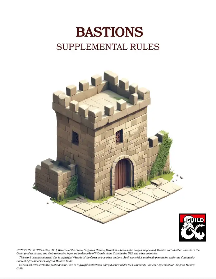 Bastions: Supplemental Rules - Dungeon Masters Guild | DriveThruRPG