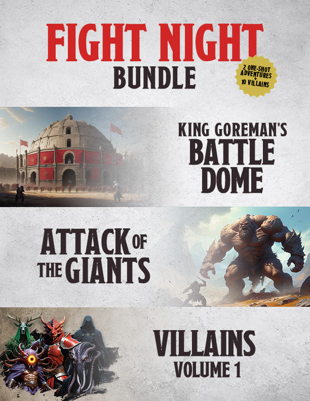 Fight Night Bundle: 2 One-Shot Adventures + 10 Villains [BUNDLE ...