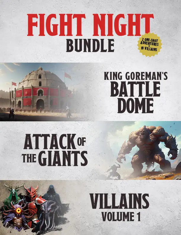Fight Night Bundle: 2 One-Shot Adventures + 10 Villains [BUNDLE ...