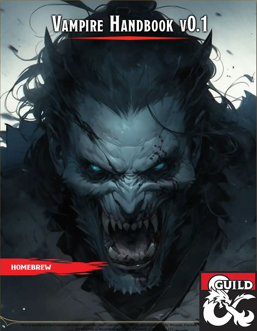 Vampire Handbook Version 0.0.1 - Dungeon Masters Guild | DriveThruRPG