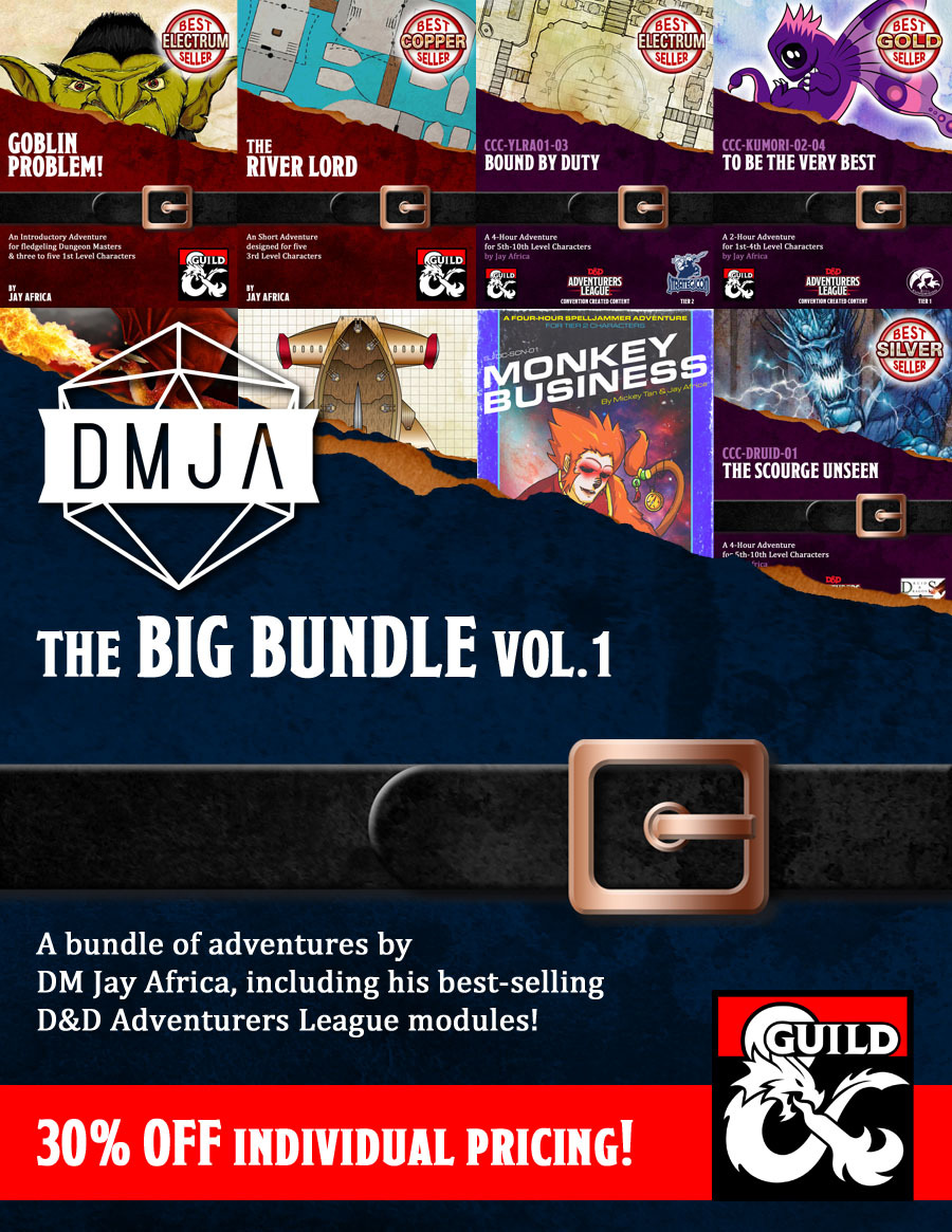 DMJA: The Big Bundle Vol.1 [BUNDLE] - Dungeon Masters Guild | DriveThruRPG