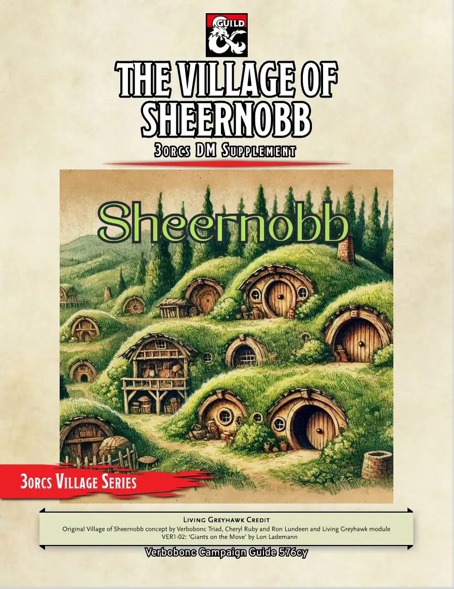 The Village of Sheernobb - 3orcs Village Series: DM Supplement ...