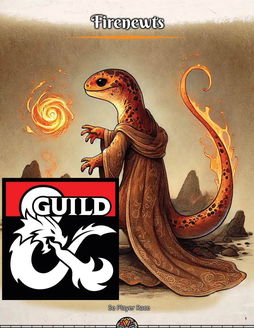 Firenewt - 5e Player Race - Dungeon Masters Guild | DriveThruRPG