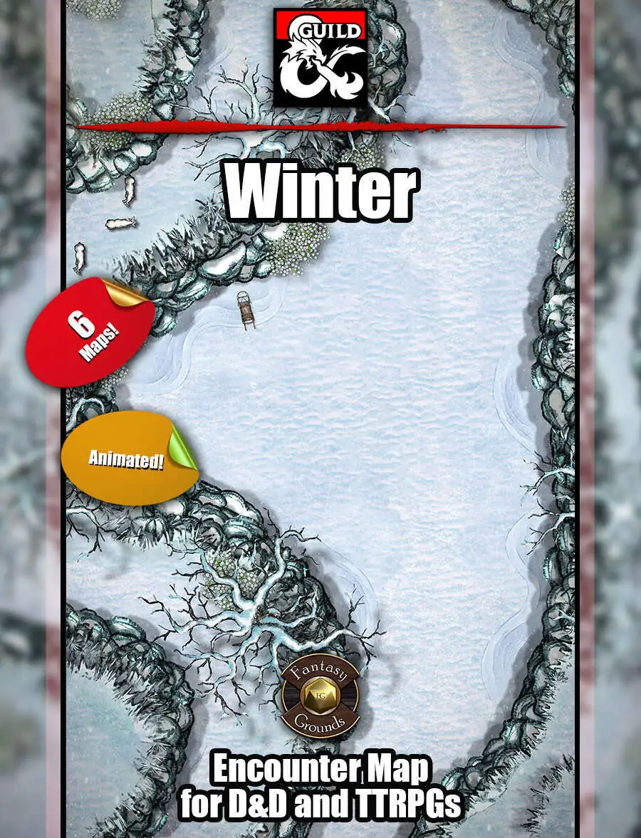 Winter - animated (normal + holiday) map pack w/Fantasy Grounds support ...