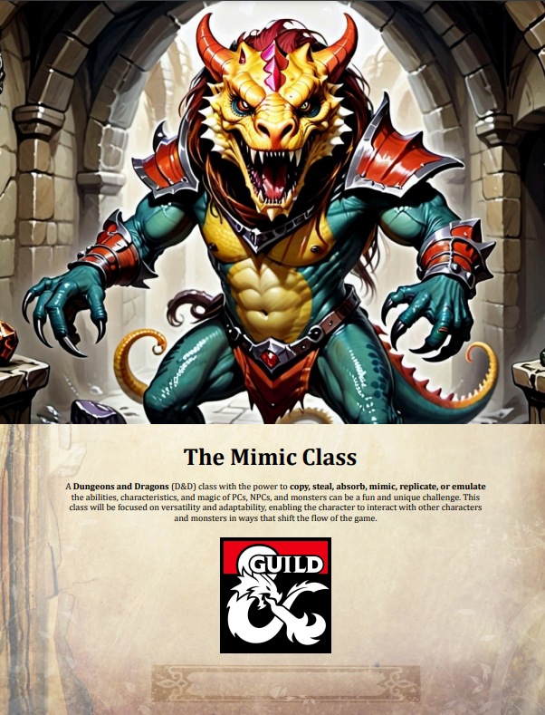 The Mimic Class - Dungeon Masters Guild | DriveThruRPG