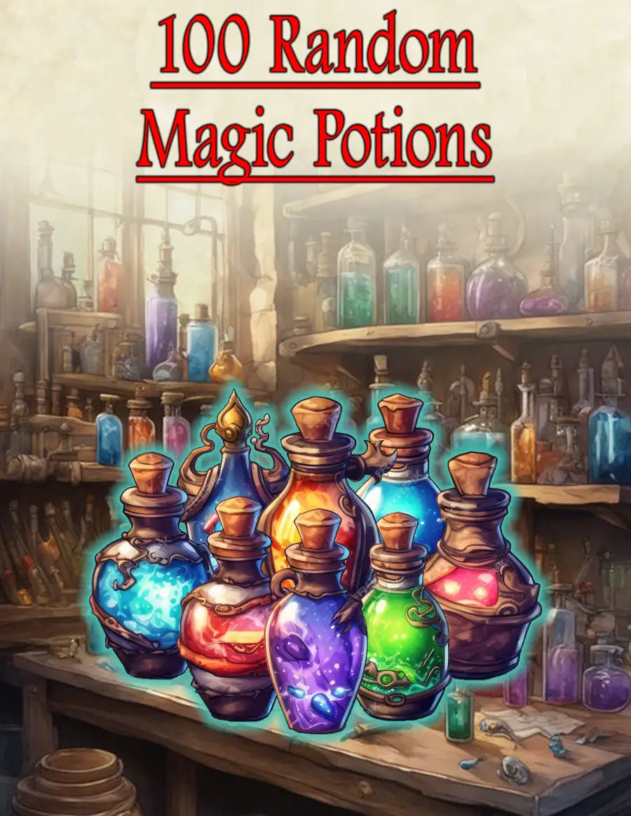 100 Random Magic Potions - Dungeon Masters Guild | DriveThruRPG