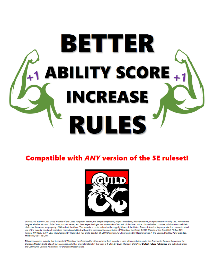 Better Ability Score Increase Rules - Dungeon Masters Guild | DriveThruRPG