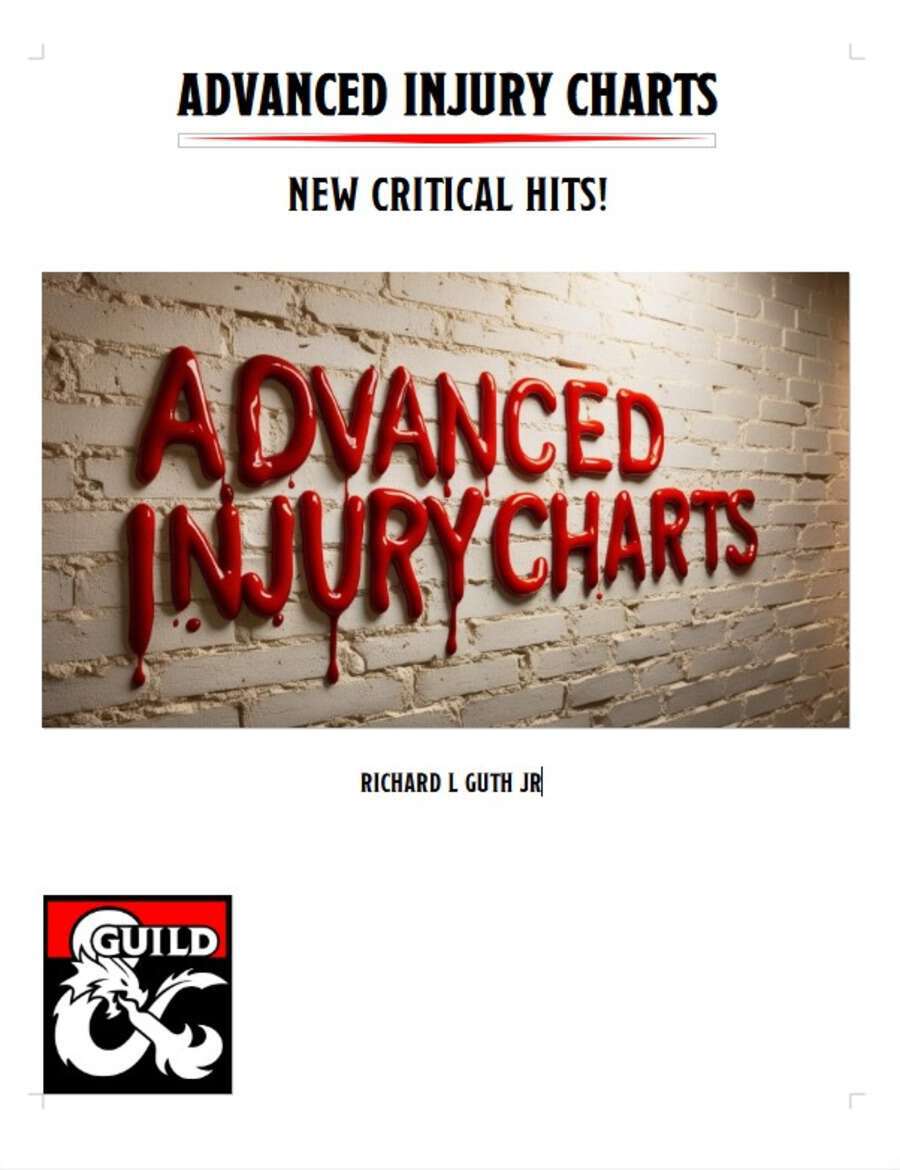 Advanced Injury Charts - Dungeon Masters Guild | DriveThruRPG