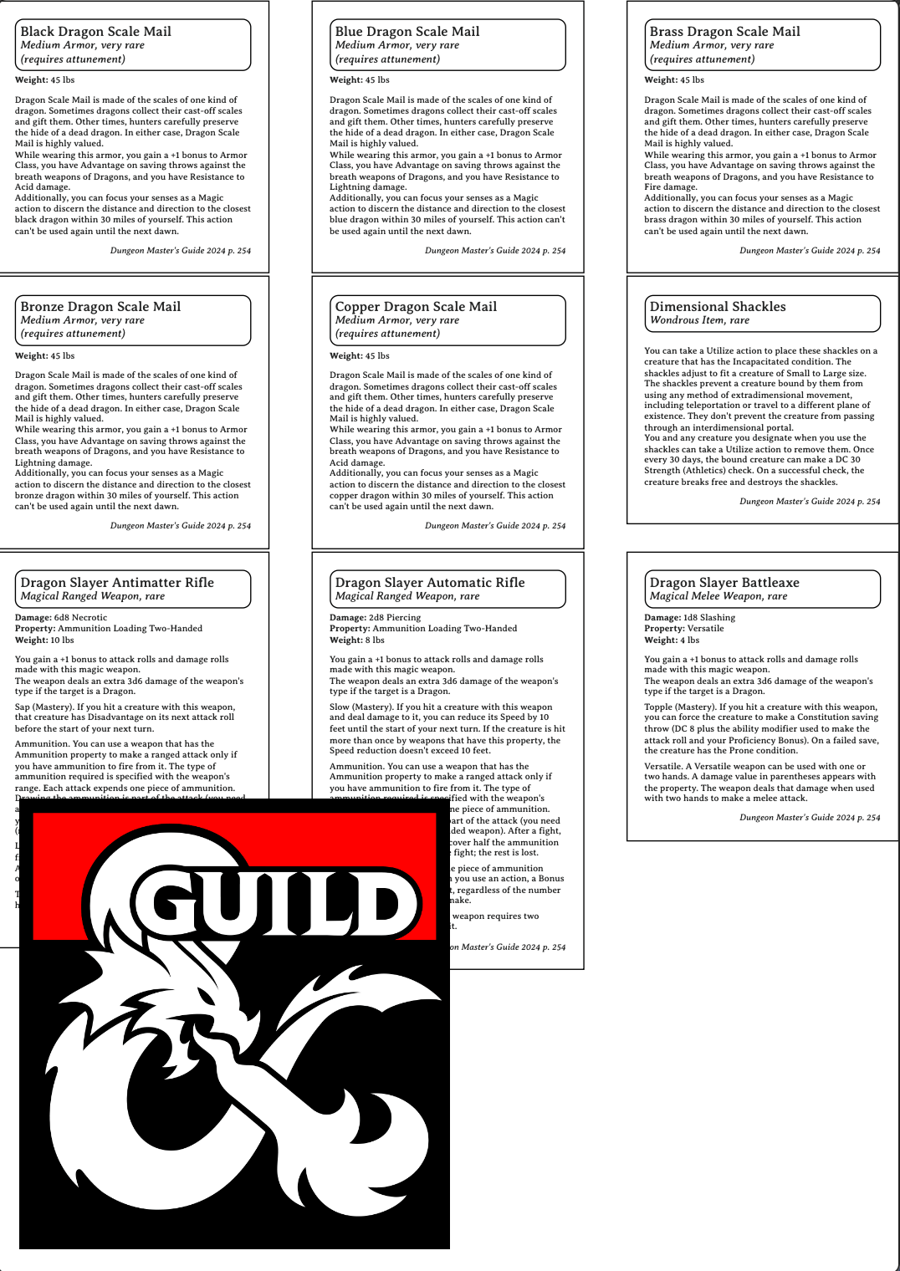 Dungeon Master's Guide 2024, Printable Item Handouts - Dungeon Masters ...