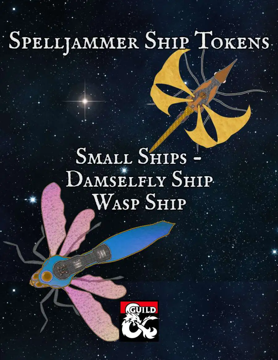 Spelljammer Ship Token Set - Damselfly Ship, Wasp Ship - Dungeon ...