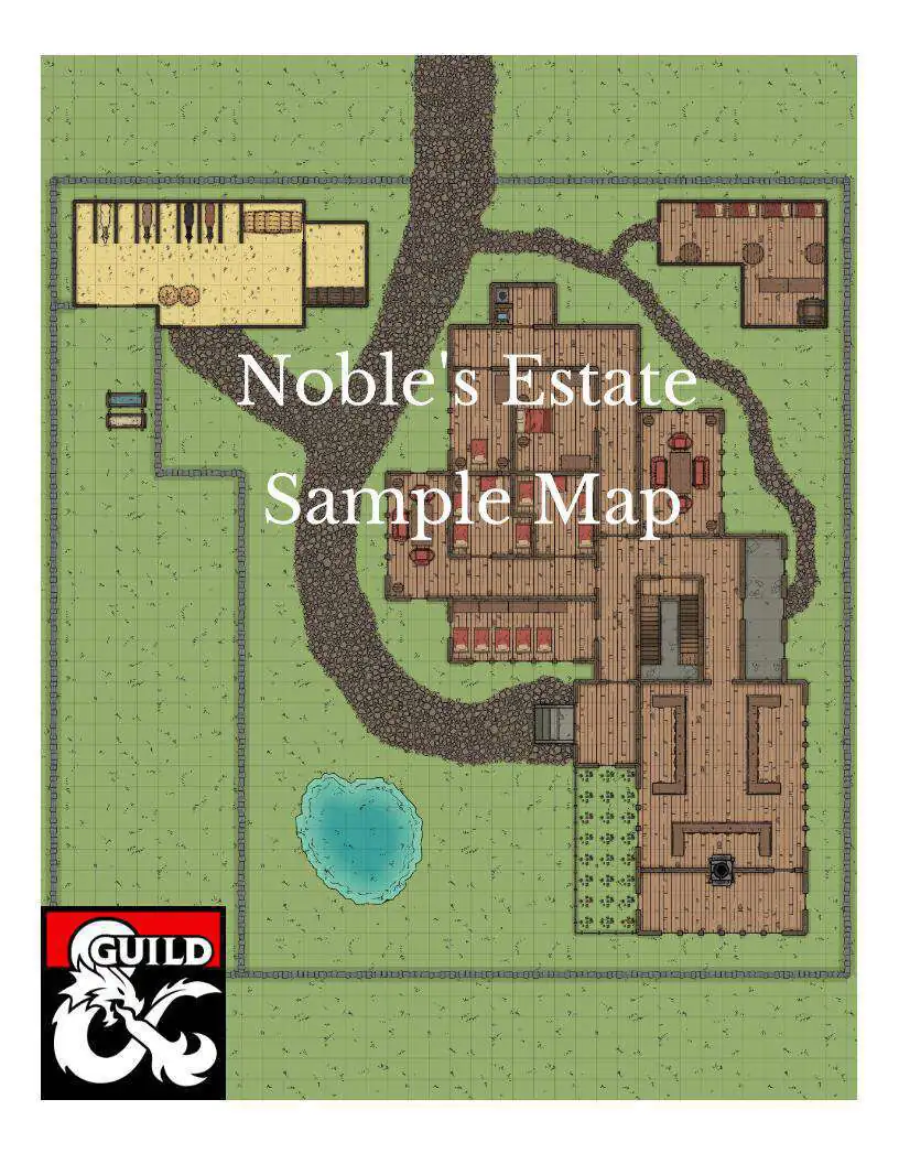 Noble's Estate Map - 1 Map Sample - Dungeon Masters Guild | DriveThruRPG