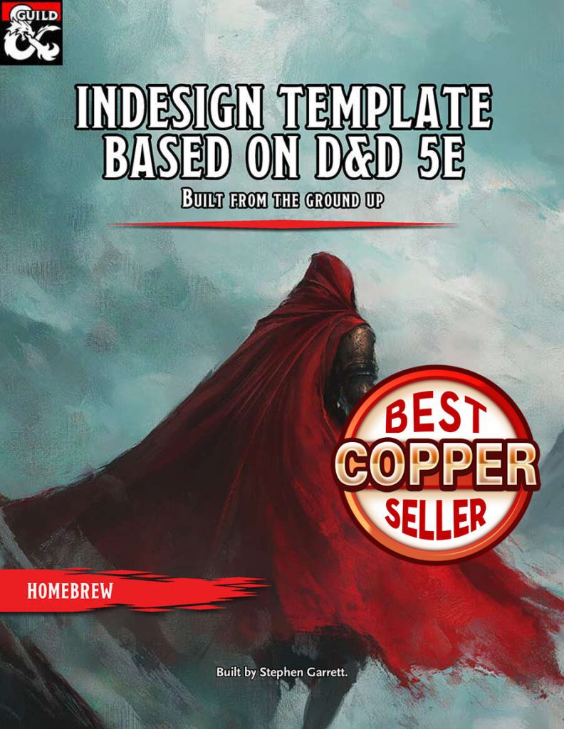 InDesign Template - Dungeon Masters Guild | DriveThruRPG