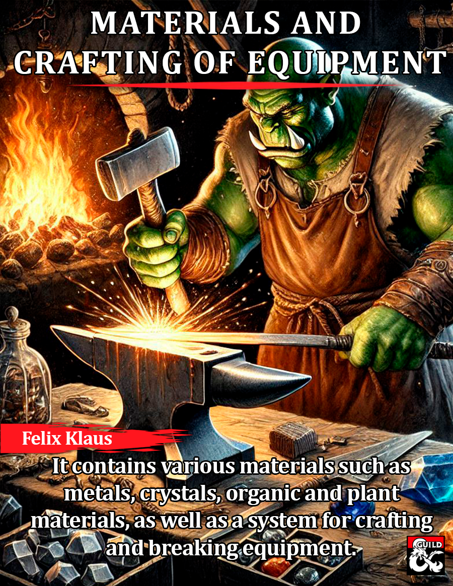 MATERIALS AND CRAFTING OF EQUIPMENT - Dungeon Masters Guild | DriveThruRPG