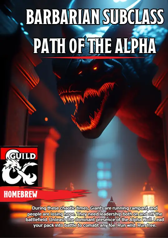 Barbarian Subclass: Path of the Alpha - Dungeon Masters Guild ...
