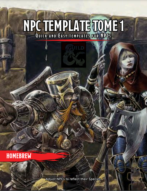 NPC Template Tome 1 - Dungeon Masters Guild | DriveThruRPG