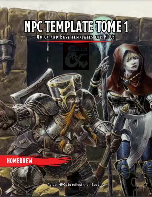 NPC Template Tome 1 - Dungeon Masters Guild | DriveThruRPG
