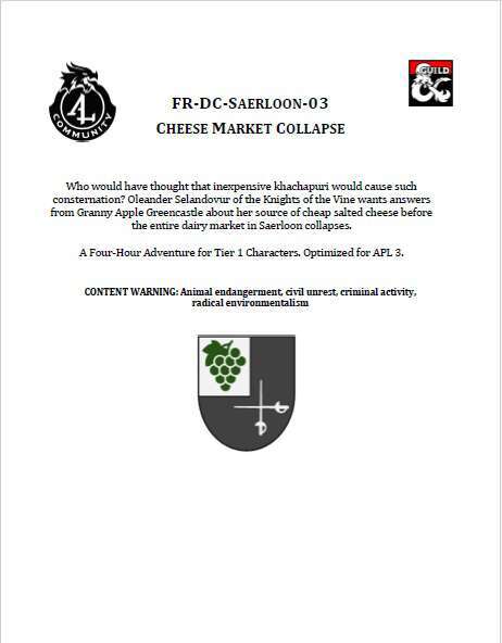 FR-DC-SAERLOON-03 CHEESE MARKET COLLAPSE - Dungeon Masters Guild ...
