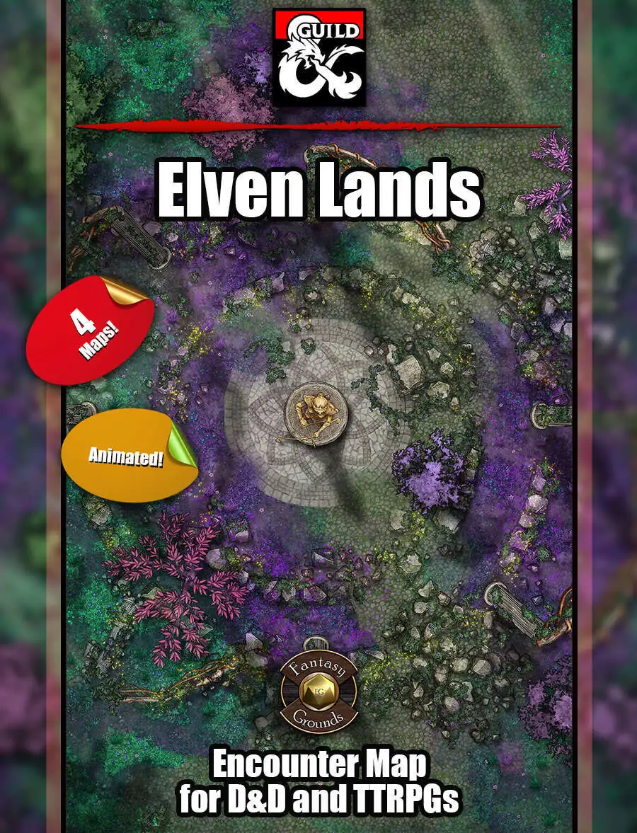 Elven Lands - animated ruins map pack w/Fantasy Grounds support - TTRPG ...