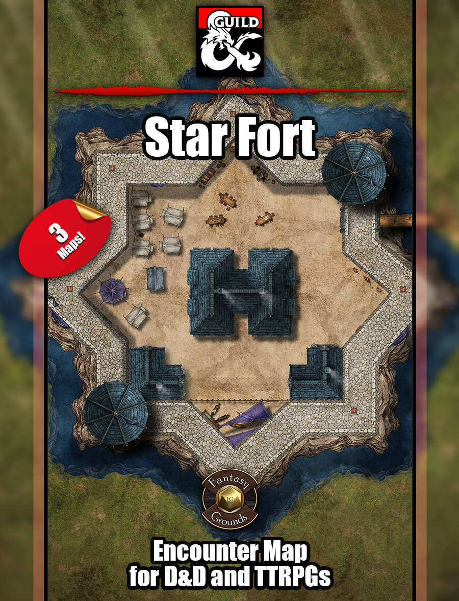 Star Fort - map pack w/Fantasy Grounds support - TTRPG Map - Dungeon ...