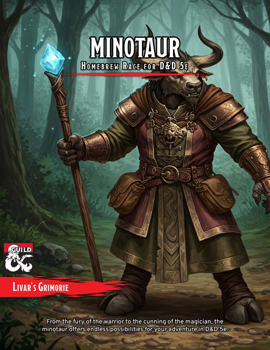 Minotaur - Homebrew Race 5e - Dungeon Masters Guild | DriveThruRPG