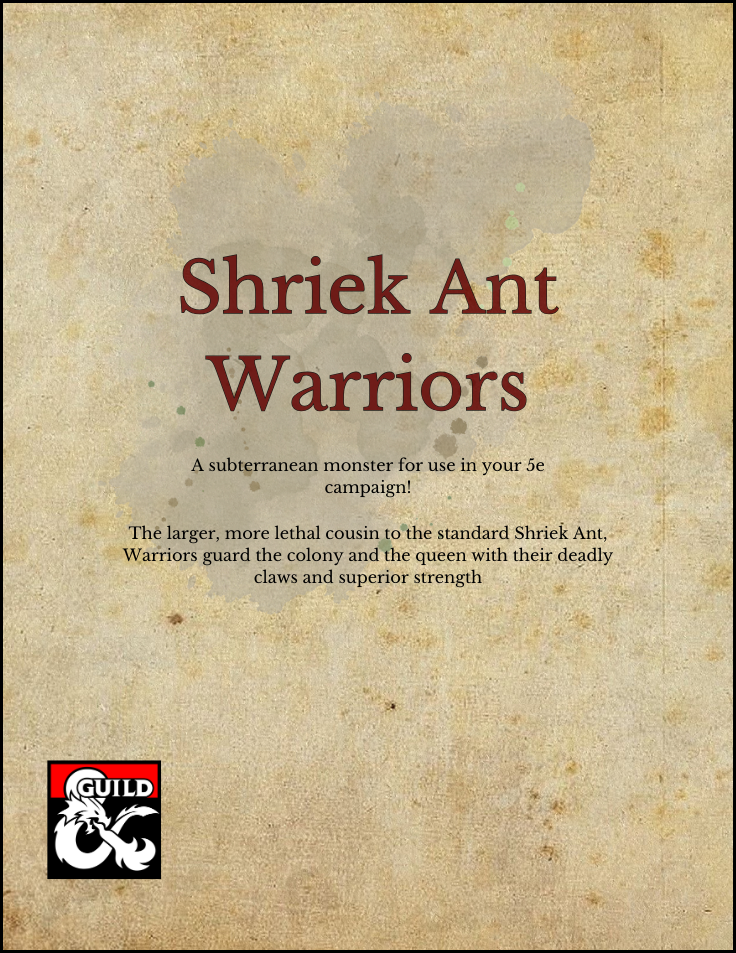 Shriek Ant Warrior - Dungeon Masters Guild | DriveThruRPG