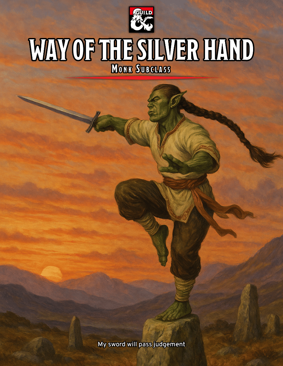 Monk: Way of the Silver Hand - Dungeon Masters Guild | DriveThruRPG