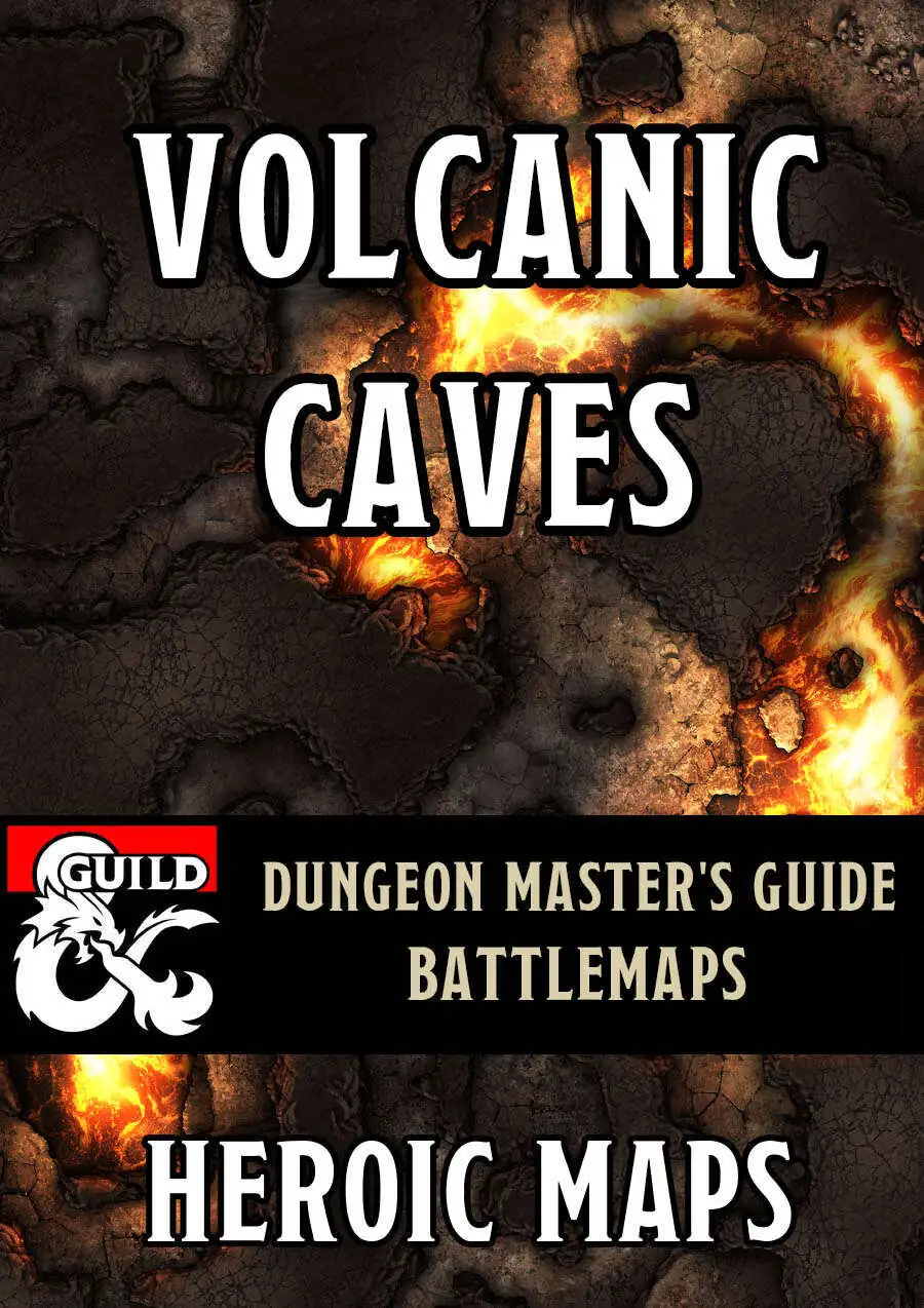 Dungeon Master's Guide: Volcanic Caves Battlemap - Dungeon Masters Guild | DriveThruRPG