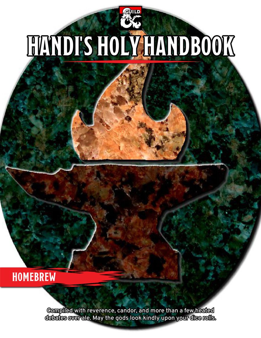 Handi's Holy Handbook - Dungeon Masters Guild | DriveThruRPG