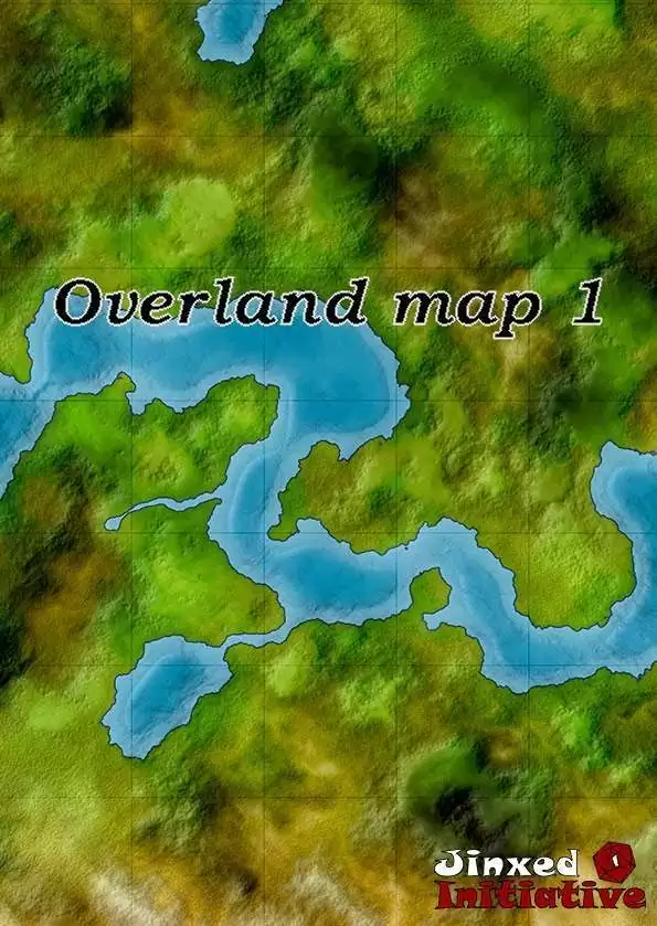 Overland map 1 - Jinxed Initiative | DriveThruRPG