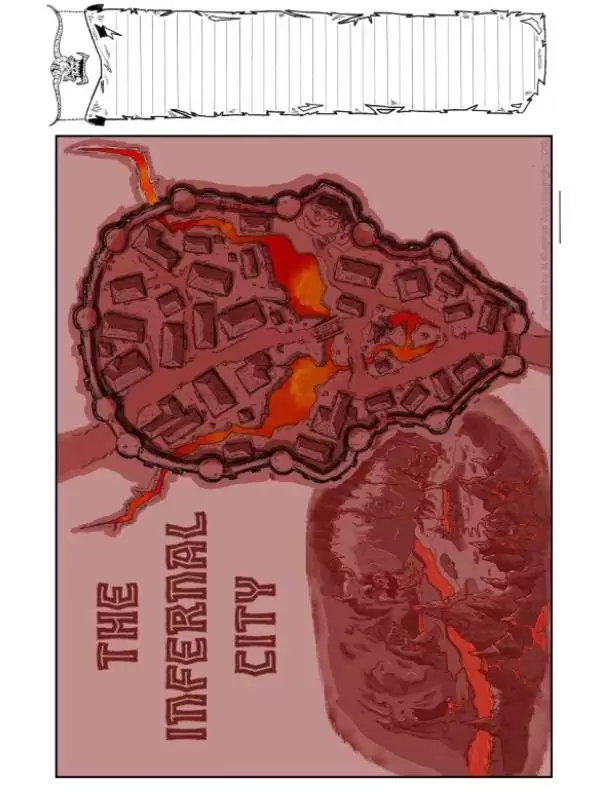 The Infernal City 11 x 17 Map - mstephenjoy | DriveThruRPG