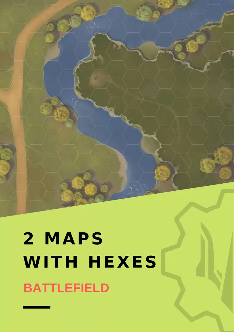 Battlefield: 2 maps with hexes - Alex Hekler | DriveThruRPG