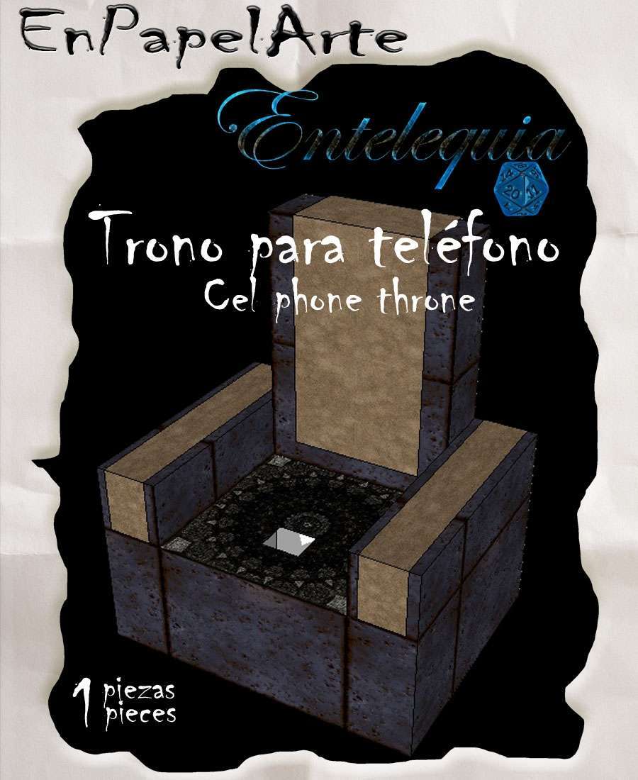 Trono de teléfono / cell phone throne - EnPapelArte | DriveThruRPG