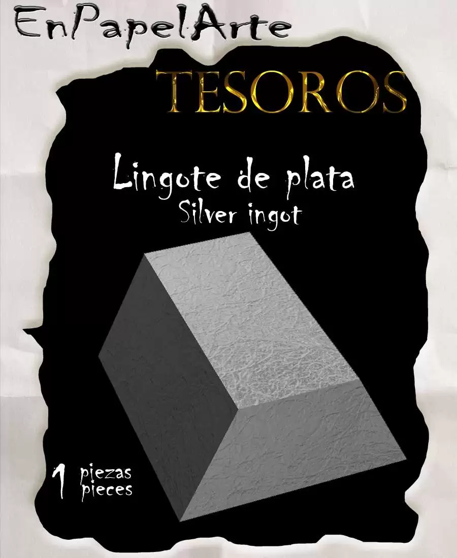 Lingote de plata / Silver ingot (tabloide) - EnPapelArte | DriveThruRPG