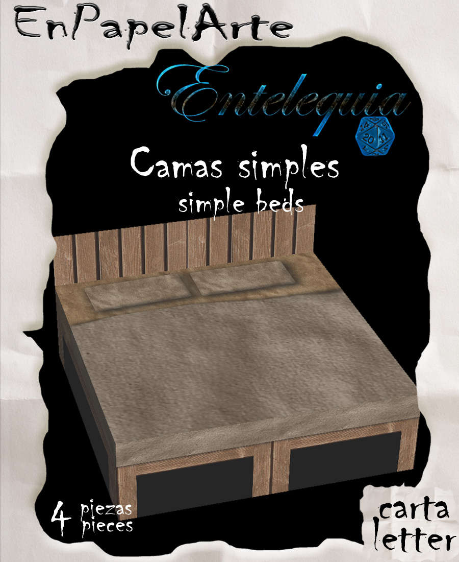 Camas simples matrimonial/ Simple Beds double - EnPapelArte | DriveThruRPG