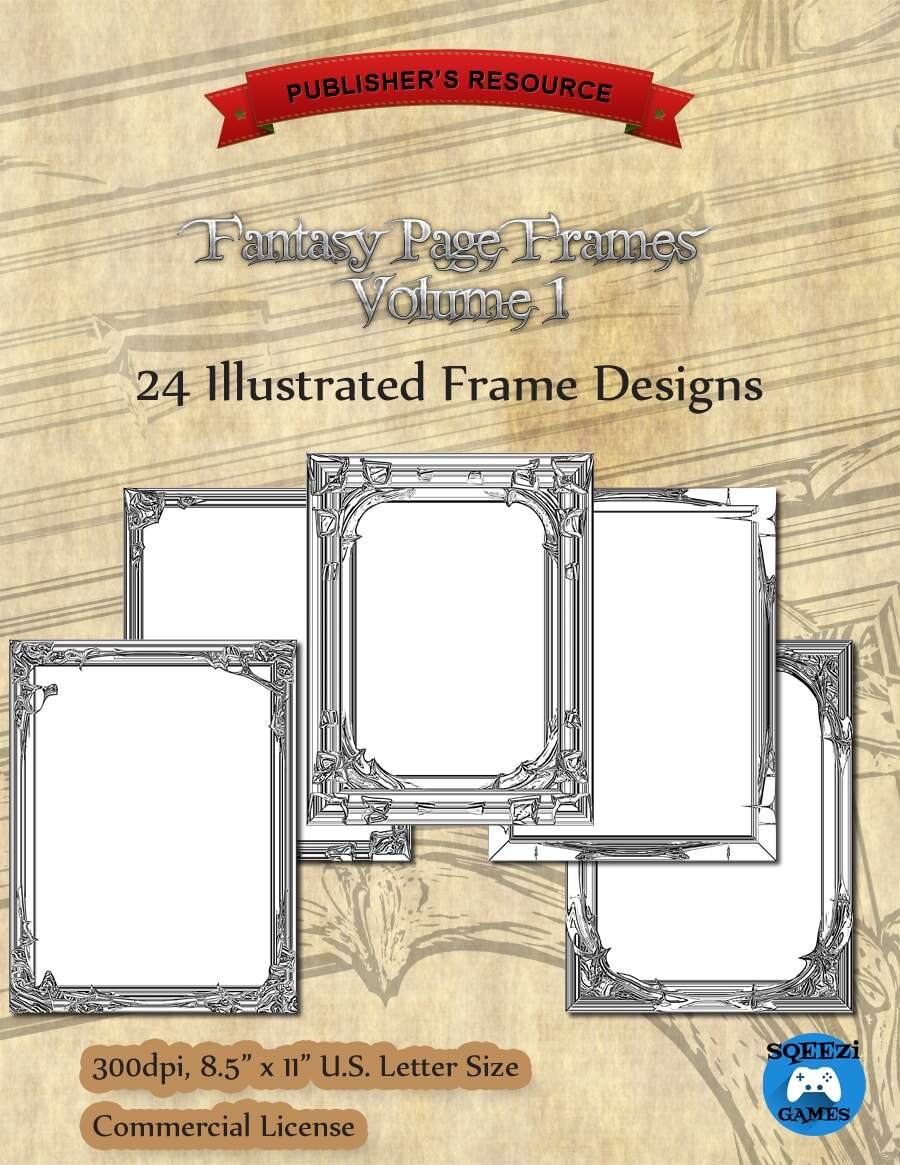 Fantasy Page Frames Volume 1 - Sqeezi Games | DriveThruRPG