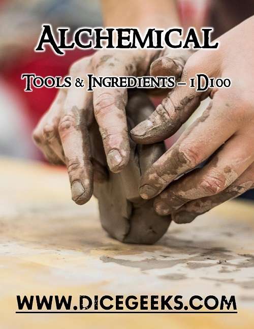 Alchemical Tools & Ingredients – 1D100 - dicegeeks | DriveThruRPG