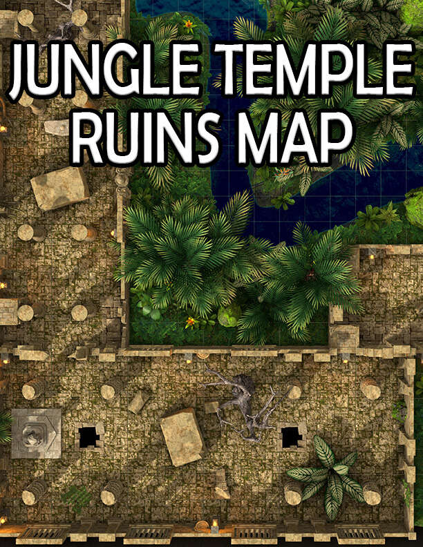 Jungle Temple Ruins Map - dicegeeks | DriveThruRPG