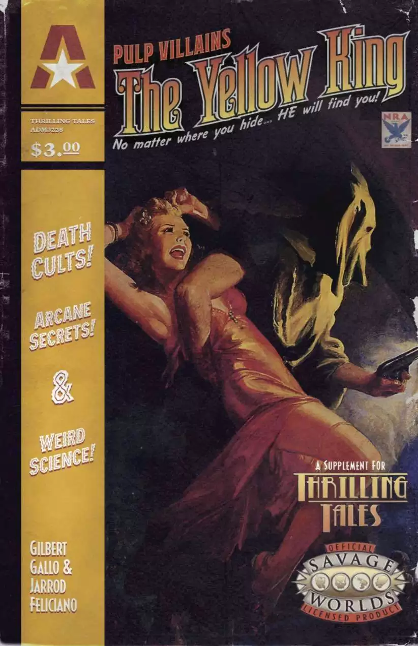 Thrilling Tales 2e: Pulp Villains - The Yellow King - Adamant ...